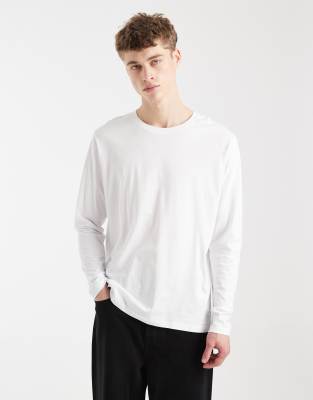Jack & Jones long sleeve t-shirt in white | ASOS