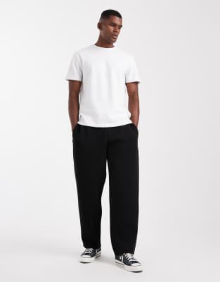 Jack & Jones loose fit jogger in black in Scuba-Style Fabric | ASOS