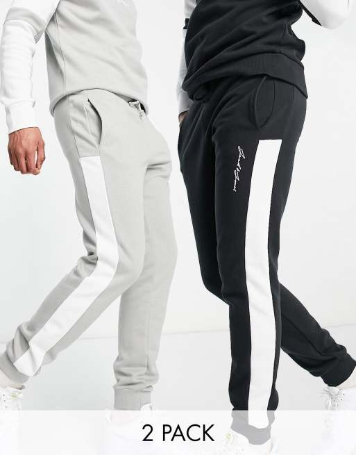 Jack & Jones - Originals - Jogger color block - Noir et gris | ASOS