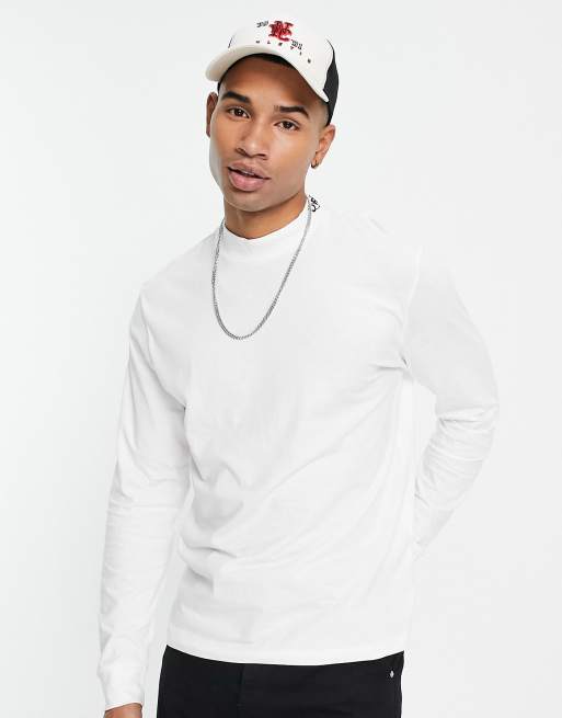 Jack And Jones Originals Langärmliges Oversize T Shirt In Weiß Mit