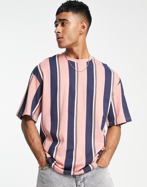 Jack And Jones Originals Oversized T Shirt Met Verticale Strepen In