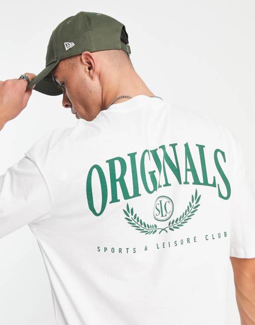 Jack & Jones Originals oversized t-shirt with originals crest back ...