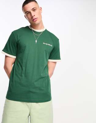 Jack & Jones Originals ringer t-shirt with chest and back print in ...