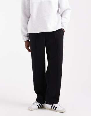 Jack & Jones - Pantalon de jogging ample à plis nervurés - Noir | ASOS