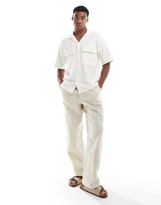 Jack & Jones Premium – Oversize-T-Shirt in Ecru mit Struktur und ... Jack & Jones Premium – Oversize-T-Shirt in Ecru mit Struktur und ...