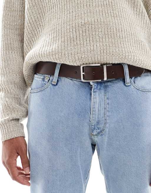 Jack & Jones reversible belt in black and brown | ASOS