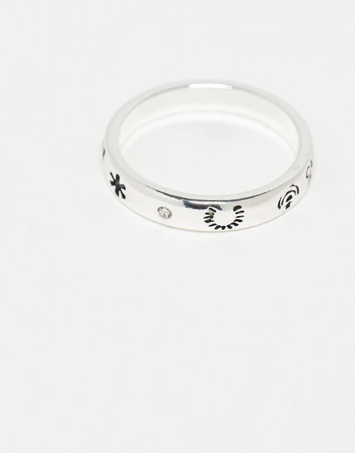 Jack & Jones silver plated carpe diem ring | ASOS