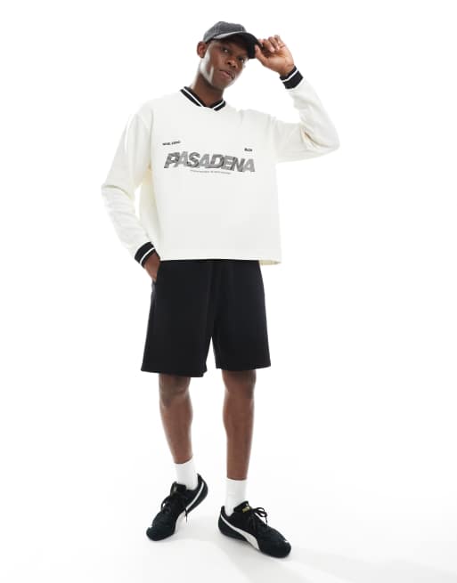 Jack & Jones soccer jersey in white | ASOS