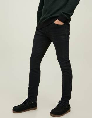 Jack & Jones – Tim – Enge Jeans aus schwarzem Denim | ASOS