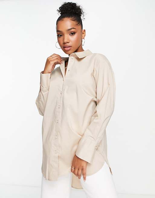 JDY - Camicia oversize taglio lungo beige | ASOS JDY - Camicia oversize taglio lungo beige | ASOS