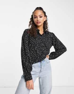 JDY - Sindell - Overhemd in zwart met stippen | ASOS