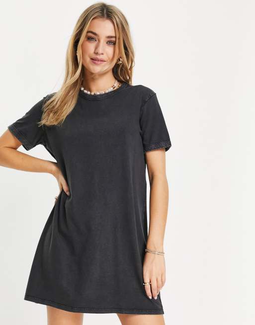 JDY t-shirt dress in washed black | ASOS