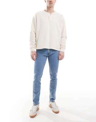 JJ Rebel - Luke - Jean slim - Bleu clair délavé | ASOS