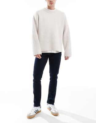 JJ Rebel – Luke – Mörkt indigoblå jeans med smal passform | ASOS