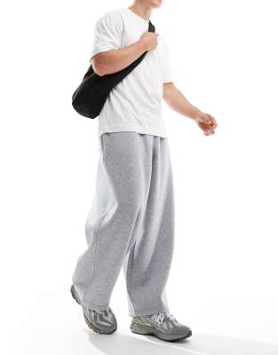 Joggers gris jaspeado de corte abombado extragrande de ASOS DESIGN | ASOS