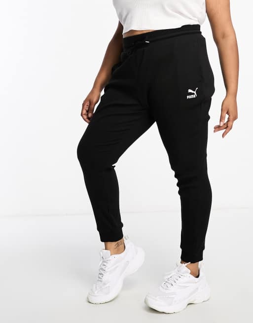 Joggers Negros De Corte Slim De Canalé De Puma Classics Plus Asos