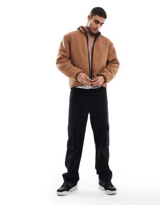 Jordan - Flight - Veste en imitation peau de mouton - Marron | ASOS