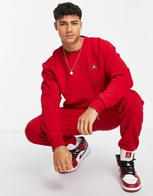 Jordan - Jumpman - Felpa girocollo rosso gym con logo piccolo | ASOS Jordan - Jumpman - Felpa girocollo rosso gym con logo piccolo | ASOS