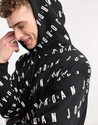 Jordan - Sweat à capuche imprimé en polaire - Noir | ASOS