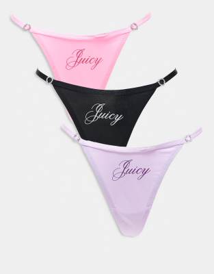 Juicy Couture - Lot de 3 strings - Multicolore | ASOS