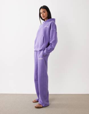 Kaiia Studio star logo oversized hoodie and wide leg joggers co-ord in ...