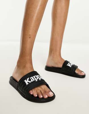 Kappa - Slippers in zwart | ASOS