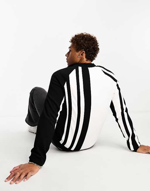 Karl Lagerfeld combo track jacket in black and white | ASOS Karl Lagerfeld combo track jacket in black and white | ASOS