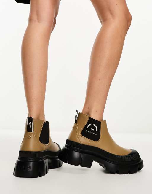 Karl Lagerfeld Trekka Max short Gore boots in toffee | ASOS