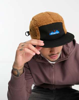 Kavu Fur Ball 5 panel borg cap in tan | ASOS
