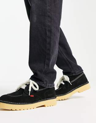Kickers daltrey chukka boots in black suede | ASOS
