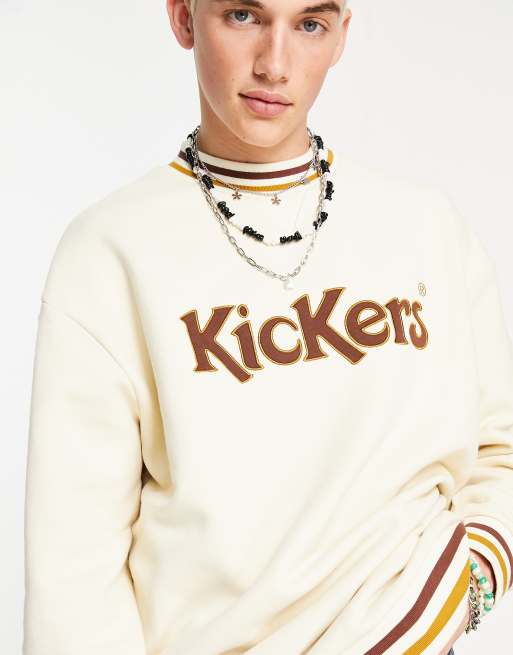Kickers logo sweatshirt in off white | ASOS