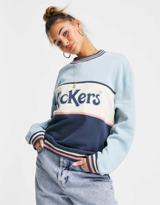 Kickers – Oversize-Boyfriend-Sweatshirt mit Logo vorne im Retro ...