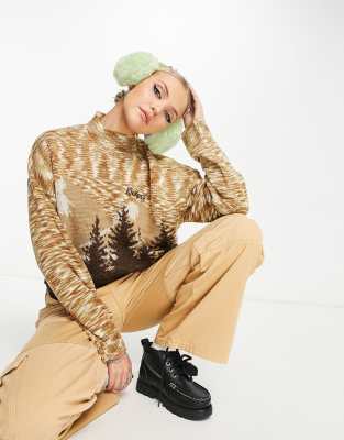 Kickers spacedye landscape jumper in multi | ASOS