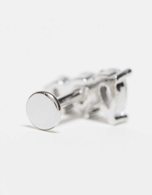 Kingsley Ryan 6mm triple crystal teardrop labret ear piercing in ...