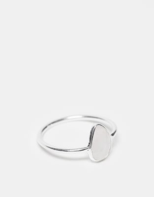 Kingsley Ryan clear gemstone ring in silver | ASOS