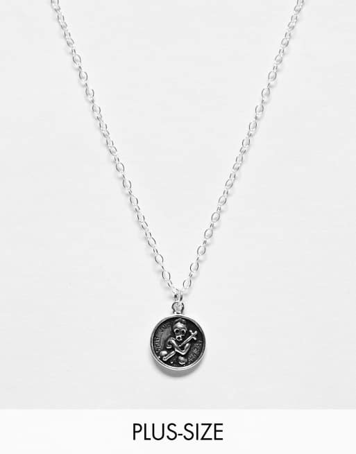 Kingsley Ryan Curve - Ketting van sterling zilver met munthangertje | ASOS