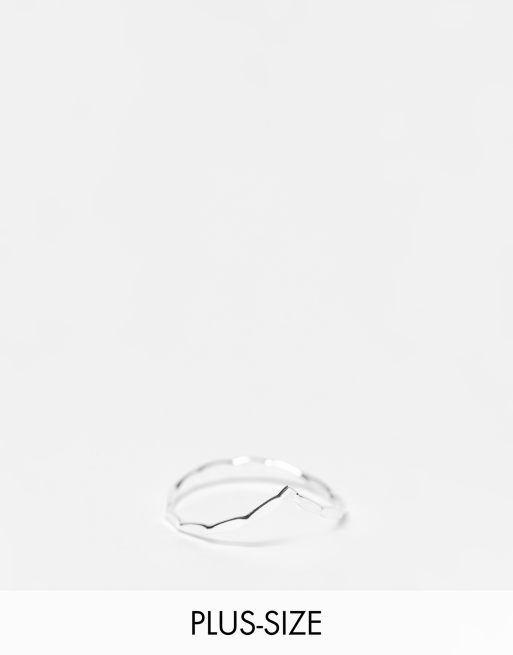 Kingsley Ryan Curve sterling silver V ring | ASOS