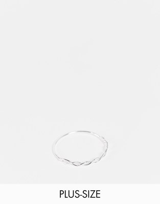 Kingsley Ryan Curve woven stacking ring in sterling silver | ASOS