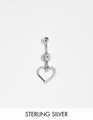 Kingsley Ryan diamante heart belly bar | ASOS