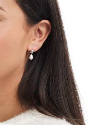 Kingsley Ryan gem and pearl dangly earrings in sterling silver | ASOS