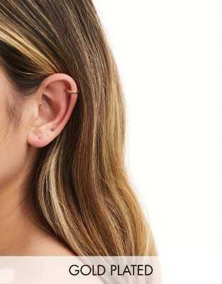 Kingsley Ryan Gold Plated band ear cuff in gold | ASOS