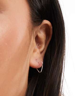 Kingsley Ryan heart hoop earrings in sterling silver | ASOS