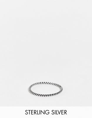 Kingsley Ryan – Ring aus Sterlingsilber mit gedrehtem Design | ASOS