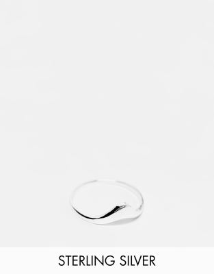 Kingsley Ryan – Ring aus Sterlingsilber mit geschmolzenem Design | ASOS