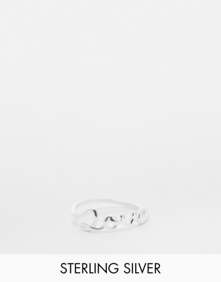Kingsley Ryan – Ring aus Sterlingsilber mit „Love“-Design | ASOS