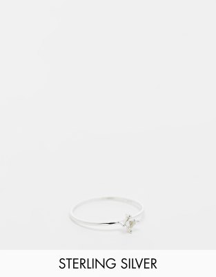 Kingsley Ryan sterling silver gem set ring | ASOS