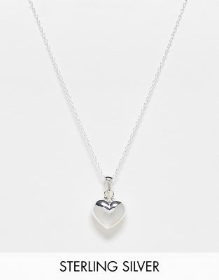 Kingsley Ryan sterling silver heart pendant necklace | ASOS