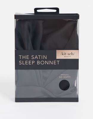 Kitsch Satin Sleep Bonnet - Black | ASOS