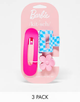 Kitsch x Barbie - Lot de 3 barrettes assorties | ASOS
