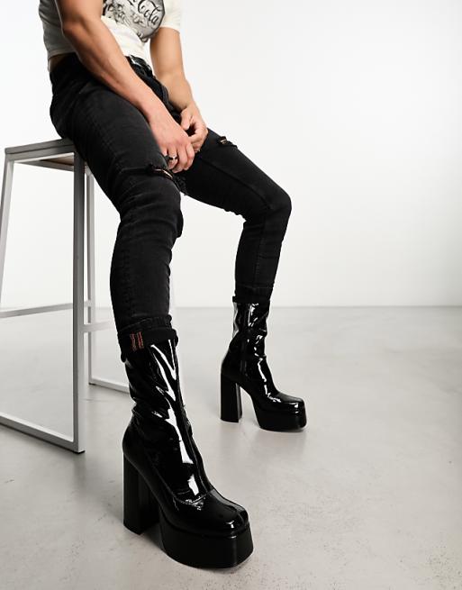 KOI – Czarne lakierowane buty do kostki na obcasie i platformie | ASOS KOI – Czarne lakierowane buty do kostki na obcasie i platformie | ASOS